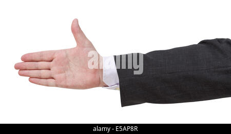 invite by open palm - hand gesture isolated on white background Stock ...
