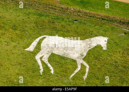 Aerial view of New Devizes White Horse, Devizes, Wiltshire, UK. JMH6191 ...