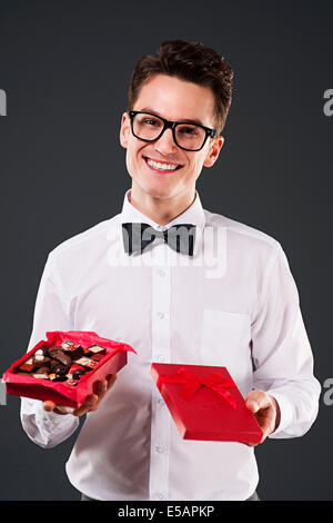 chocolate and praline box Stock Photo - Alamy