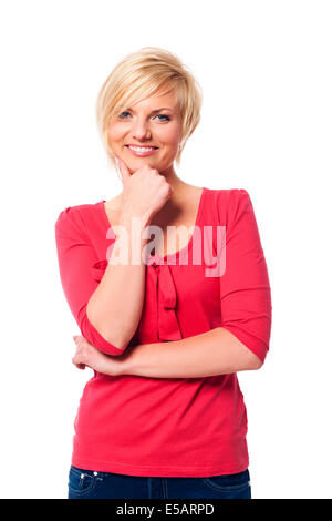 Portrait of smiling and beautiful woman, Debica, Poland Stock Photo - Alamy