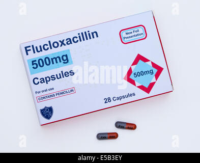 Flucloxacillin 500mg Capsules Penicillin Antibiotics Tablets Stock ...