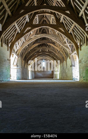 A spectacular 14th century monastic stone barn with an amazing timber ...