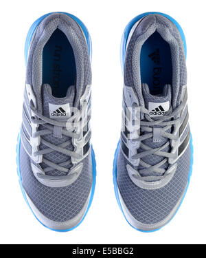 Top view of men's running shoes on a street Stock Photo - Alamy