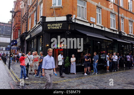 The Rupert Street bar in Rupert Street, Soho, a famous gay district of ...