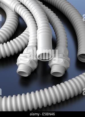 A 3D illustration of a Blue PVC pipe isolated on white background Stock ...