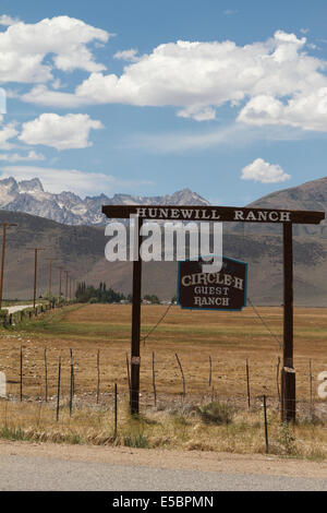 Hunewill guest ranch sign (western ranch vacation) Bridgeport Valley ...