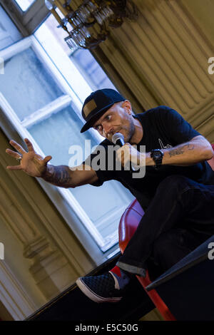 Turin, Italy. 26th July, 2014. I Cani, the musical project of roman ...