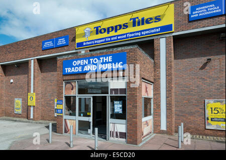 A logo on a branch of a Topps Tiles store in London Stock Photo - Alamy