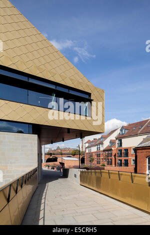 The Hive Library, Worcester, roof detail Stock Photo - Alamy
