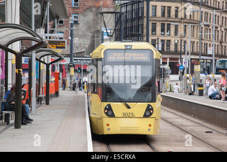 Shudehill Interchange Metrolink Tramline Stop, Manchester, England, UK ...