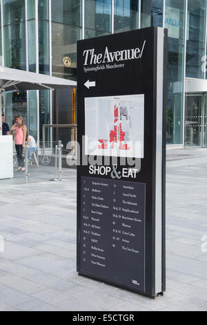 What Avenue Sign, Spinningfields District; Manchester; England; UK ...