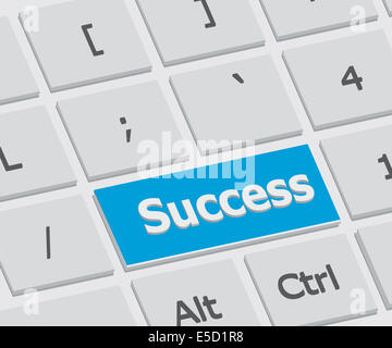 Red Success Keypad on Keyboard. 3D Stock Photo - Alamy