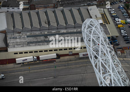 aerial view of Wembley Stadium looking south up Wembley Way Stock Photo ...