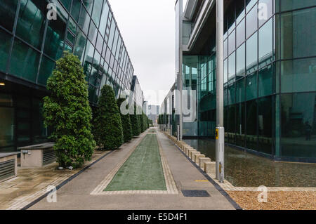 glass walkway between offices Stock Photo - Alamy