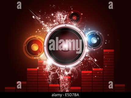 party music background for flyers and nightclub posters Stock Photo - Alamy