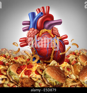 Unhealthy Eating Heart attack as junk food or and high cholesterol ...