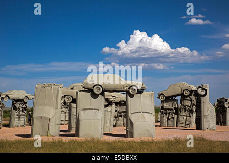Carhenge Sculpture in Alliance, Nebraska ,USA is a replica of England's ...