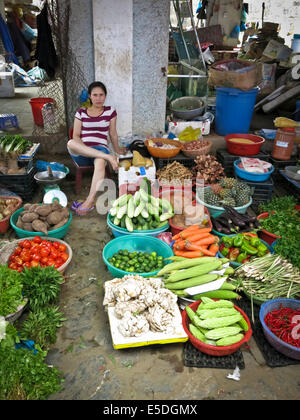 Vegetables at Bac Ha market Stock Photo - Alamy