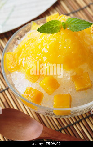 Japanese sweet food , Mango shaved ice Stock Photo - Alamy