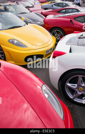 Lines of Ferrari cars Stock Photo - Alamy