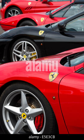 Lines of Ferrari cars Stock Photo - Alamy