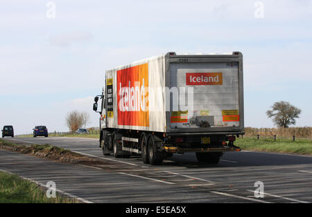 Iceland lorry delivering to store in Market Drayton, Shropshire which ...