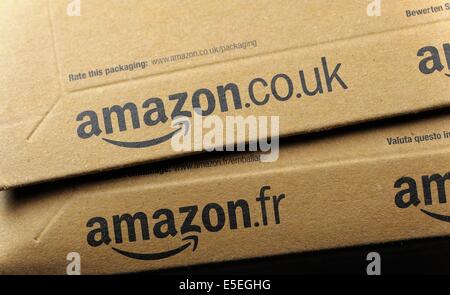 An Amazon parcel Stock Photo - Alamy
