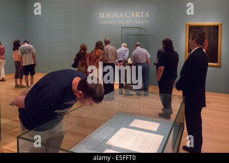 Magna Carta in the Museum of Fine Arts Boston MA Stock Photo - Alamy