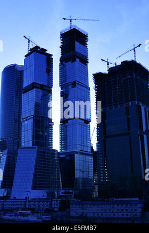 modern office building in morning fog Stock Photo - Alamy