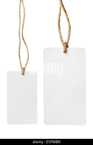 Blank and white blank price tags isolated on white background Stock ...