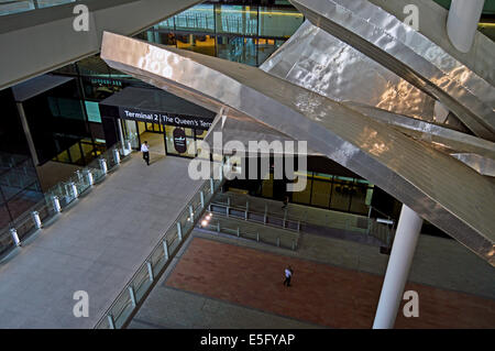 Heathrow Terminal 2 (The Queen's Terminal) showing the Slipstream ...