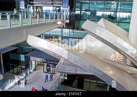 Heathrow Terminal 2 (The Queen's Terminal) showing the Slipstream ...