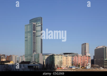 The modern architecture of Lombardy Building in Milan, Italy Stock ...