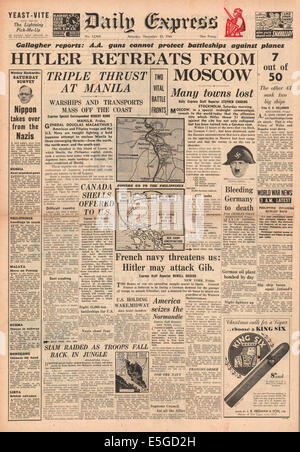1941 Daily Express front page reporting on the Battle of Tobruk Stock ...