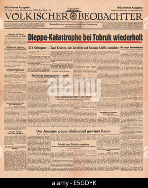 1942 Volkischer Beobachter (Germany) front page reporting capture of ...