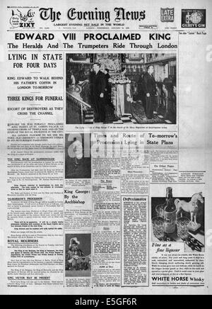 1936 Evening News (London) front page reporting German troops enter the ...