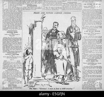 'Peace and future cannon fodder' - a cartoon of 1920 by the Australian ...