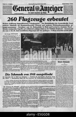 World War Two: armistice Agreement Between Germany and France, 22 June ...