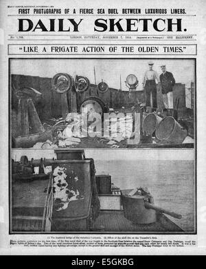 RMS Carmania, British armed merchant cruiser, WW1 Stock Photo - Alamy