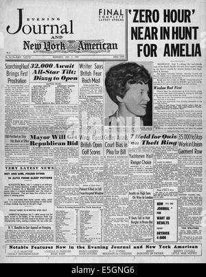 1937 The Evening Journal [New York] front page reporting wedding of ...