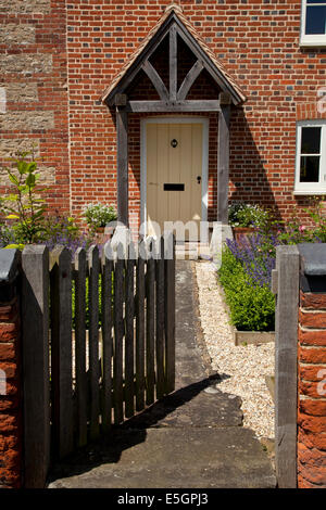 Front gate and porch of pretty english cottage Stock Photo - Alamy
