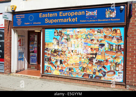 Eastern European Supermarket, Kings Lynn, Norfolk, England UK, to serve ...