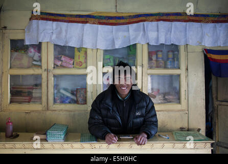 Sherpa's working in the Everest region in Nepal. Sherpa people are an ...