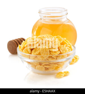 Jar full of corn flakes on a wooden surface Stock Photo - Alamy