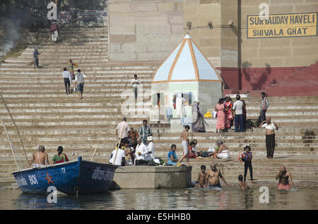 India Uttar Pradesh Varanasi Shivala Road old colonial architecture ...