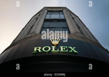 Rolex watch shop rolex watch store front sign in York city rolex Stock ...