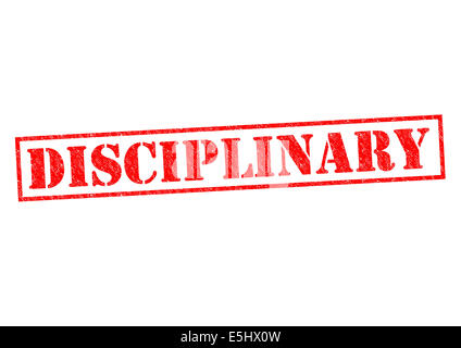 DISCIPLINARY red Rubber Stamp over a white background Stock Photo - Alamy