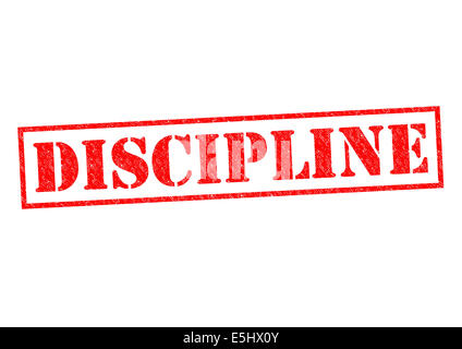 DISCIPLINE red Rubber Stamp over a white background Stock Photo - Alamy