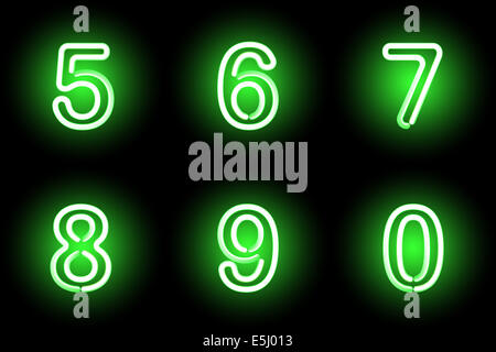 Neon numbers. Vector Stock Photo - Alamy