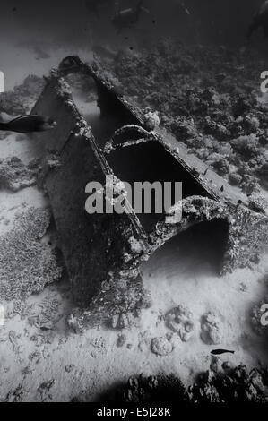 Remains of Précontinent II, Conshelf II in the Red Sea off Sudan coast ...